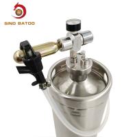 China 4L Single Wall CO2 Mini Keg Dispenser With Flexible Beer Tap for sale