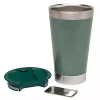 China 16oz Double Wall Vacuum Insulated Stainless Steel Tumbler with Lid and Opener for sale