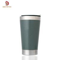China 16oz Double Wall Vacuum Insulated Stainless Steel Tumbler with Lid and Opener for sale