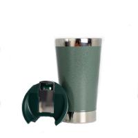 China 16oz Double Wall Vacuum Insulated Stainless Steel Tumbler with Lid and Opener for sale