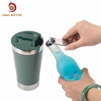 China Double Wall Stainless Steel Pint Cups 16oz with Beer Opener Custom for sale