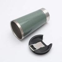 China 16oz Stainless Steel Stacking Cups Beer Tumbler with Bottle Opener 6.75x3.75in for sale