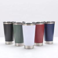 China 16oz Stainless Steel Stacking Cups Beer Tumbler with Bottle Opener 6.75x3.75in for sale