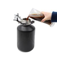 China 64oz Nitro Cold Brew Coffee Maker Stainless Steel Pressurized Growler System for sale