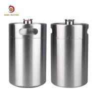 China 4L Double Wall Insulated Mini Keg 304 Stainless Steel Beer Keg Vacuum Insulation for sale
