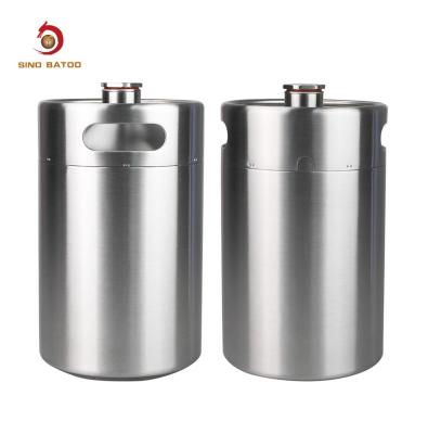 China 4L Double Wall Insulated Mini Keg 304 Stainless Steel Beer Keg Vacuum Insulation for sale