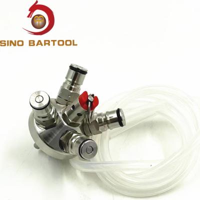 China 18/8 Stainless Steel Ball Lock Mini Keg Tapping Head with 42psi Pressure Relief Valve for sale