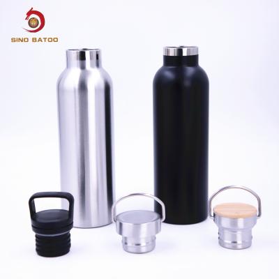 China 3 Cap Vacuum Insulated Stainless Steel Water Bottle 32 oz 1L Growler for sale