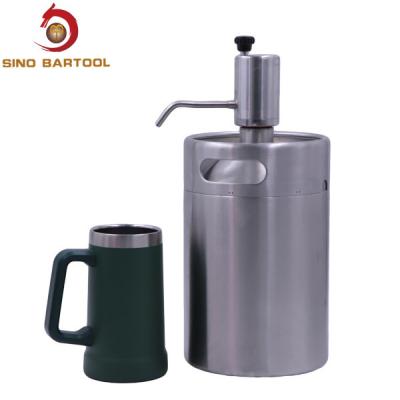 China FDA Mini 130L Home Beer Keg Dispenser USB Rechargeable Pressurized Stainless Steel for sale