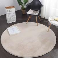 China Bedroom Round Sheepskin Seat Pad Lamb Faux Fur Seat Cushion Carpets for sale