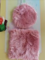 China Customized Square Large Pink Sheepskin Rug Superlamb Floor Mats For Office Chair for sale