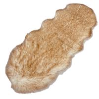 China 38KG Round Sheepskin Chair Pad Faux Fur Pad Pattern Dyed for sale