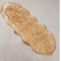 China 38KG Round Sheepskin Chair Pad Faux Fur Pad Pattern Dyed for sale