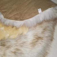 China 38KG Round Sheepskin Chair Pad Faux Fur Pad Pattern Dyed for sale