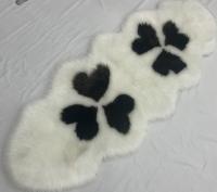 China 65x180 Plush Faux Sheepskin Carpet White Fur Rug for sale
