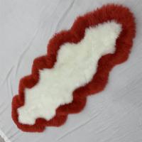 China Imitation Washable Sheepskin Rugs Dyed White Red for sale