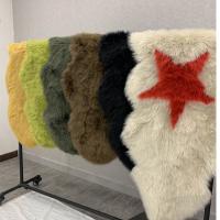 China Imitation Washable Sheepskin Rugs Dyed White Red for sale
