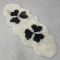 China PELT Sheepskin Floor Mats Faux Fur Mink Rug Cushions for sale
