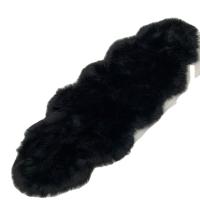 China Floor Black Sheepskin Chair Cushion Pad For Living Room Sofa OEM for sale