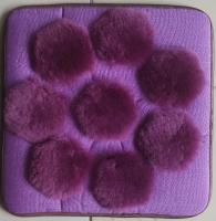 China Real Sheepskin Seat Pad Square Sofa Cushions Customized for sale