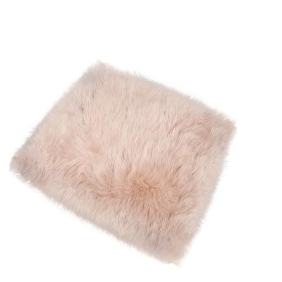 China OBLONG Artificial Sheepskin Cushion Pads Pink Square For Seat for sale