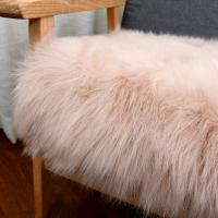 China OBLONG Artificial Sheepskin Cushion Pads Pink Square For Seat for sale