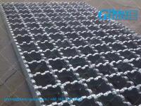 China Hot Dipped Galvanized Pressure Locked Serrated Bar Grating | 40X40mm hole | 50X5mm load bar | HeslyGrating Factory for sale