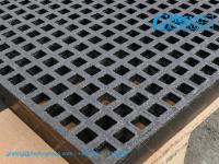 China Molded Fiberglass Grating | Gritted Surface | Anti-skidding | 38mm thickness | Yellow | HeslyGrating-China for sale