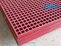 China Phenolic Resin Molded Fiberglass Grating | Gritted Surface | 38mm thickness | Brow | HeslyGrating-China for sale