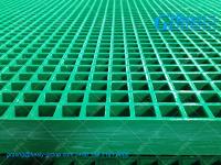 China Smooth Surface Molded FRP Grating | 50mm thickness | Green | HeslyGrating-China for sale