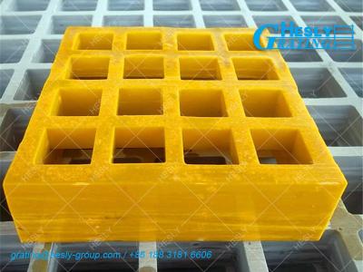 China Mini Mesh Molded FRP Grating | 50mm thickness | 25X25mm Hole | HeslyGrating-China for sale
