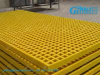 China Molded Fiberglass Grating | Yellow | Smooth surface | 25mm thickness - HeslyGrating, China factory sales for sale