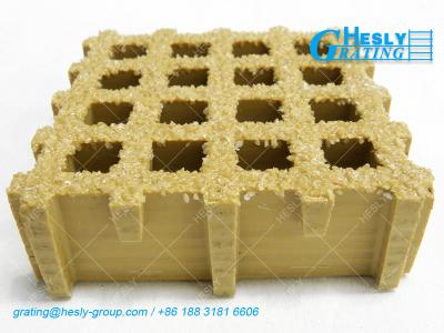 China Mini Mesh Molded GRP Grating | Gritted Surface | 50mm thickness - HeslyGrating, China factory sales for sale