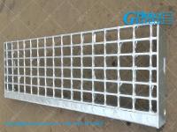 China H.D Galvanized Steel Bar Grating Stair Treads | Serrated Anti-skiddinng surface | Checker Plate Nosing - HeslyGrating for sale