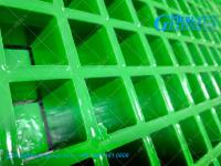 China Green Mould GRP Grating | H30mm | 38X38mm square hole | Color White | HESLY Fiberglass Grating for sale