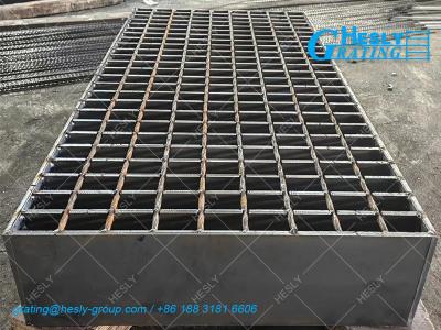 China Flat Steel Grating Sheet | 100X5mm | 30X50mm mesh opening | 80micron Zn coating - Hesly Grating China for sale