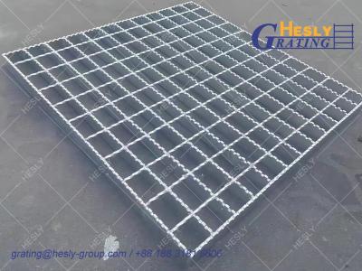 China Serrated Bar Grating | 50X50mm square hole | 30X5mm load bar | 1X1m panel - Hesly Grating - China Supplier for sale
