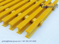 China GRP Pultruded Grating Panels | High 38mm | 60% opening area | Gritted Surface | HESLY Grating China for sale