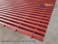 China GRP Pultruded Phenolic Grating, high 38mm, 38X15mm I bar, Fire Retardant, Rose Red, HESLY FRP grating China supplier for sale