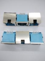 China 8P8C Rj45 Data Jack Telephone Modular Jack Sinking RJ45 With LED Shield for sale