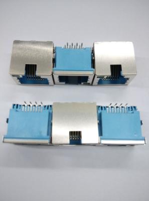 China 8P8C Rj45 Data Jack Telephone Modular Jack Sinking RJ45 With LED Shield for sale