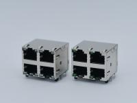 China -20\u00b0C-80\u00b0C RJ45 Magnetic Ethernet Jack Connector for 750 Insertions Right Angle for sale