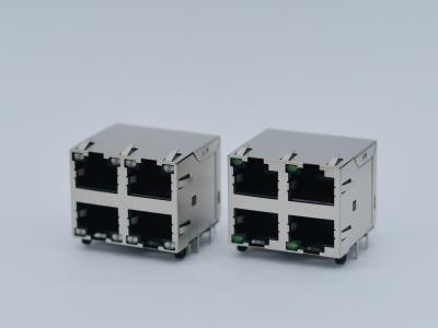 China -20\u00b0C-80\u00b0C RJ45 Magnetic Ethernet Jack Connector for 750 Insertions Right Angle for sale