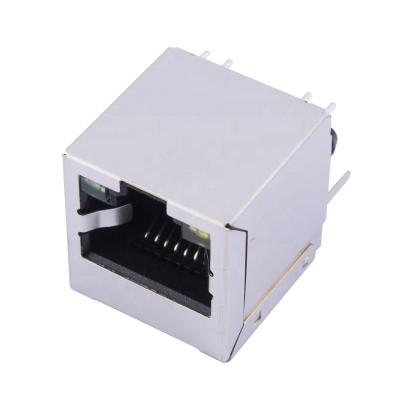 China PCB Shielded Modular Jack / 8P8C Side Enter Vertical RJ45 Connector for sale