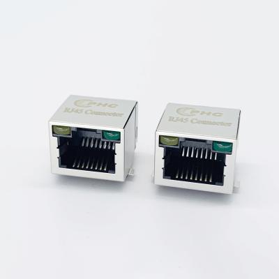 China Phosphor Bronze Contact RJ45 PCB Mount Jack 1060-208046 for sale