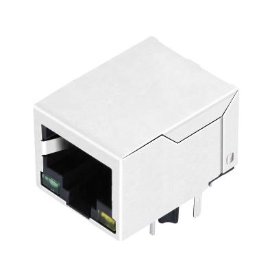 China 100Base-T 1000Base-T 1x1 8P8C RJ45 Female Connector Length 21.6mm for sale