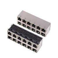 China 2X6 8P8C Magnetic 10 100 Base-T Female RJ45 PCB Connector for sale