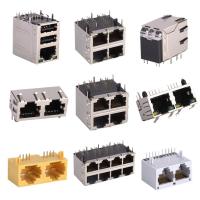 China Shielded 1 2 Port 1X2 1X4 2X2 Cat6 RJ45 Jack Plug With LED for sale