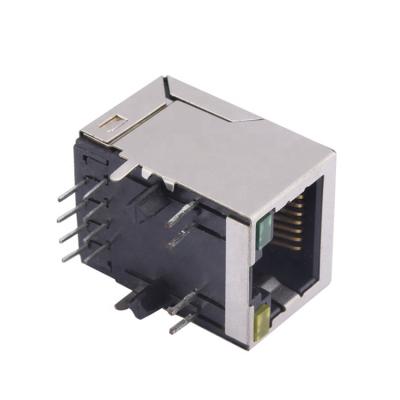 China 4 Columns RJ45 Modular Jack with 8 Contacts and Gold Contact Plating for Secure Network Connections for sale