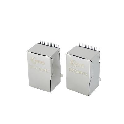 China 9.7mm Height RJ45 Modular Jack with 8 Cores and 2-Row Configuration for Reliable Network Connections for sale